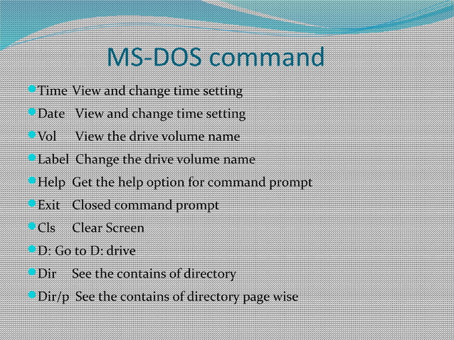 Msdos | PPT