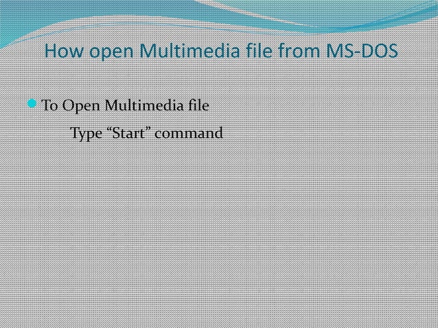 Msdos | PPT