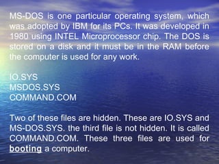 Ms dos | PPT