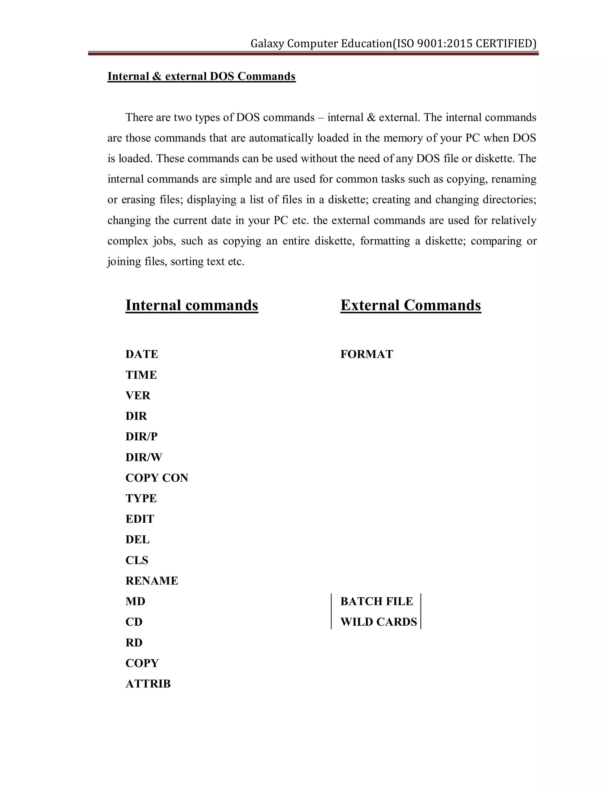 Ms dos full explanation | PDF