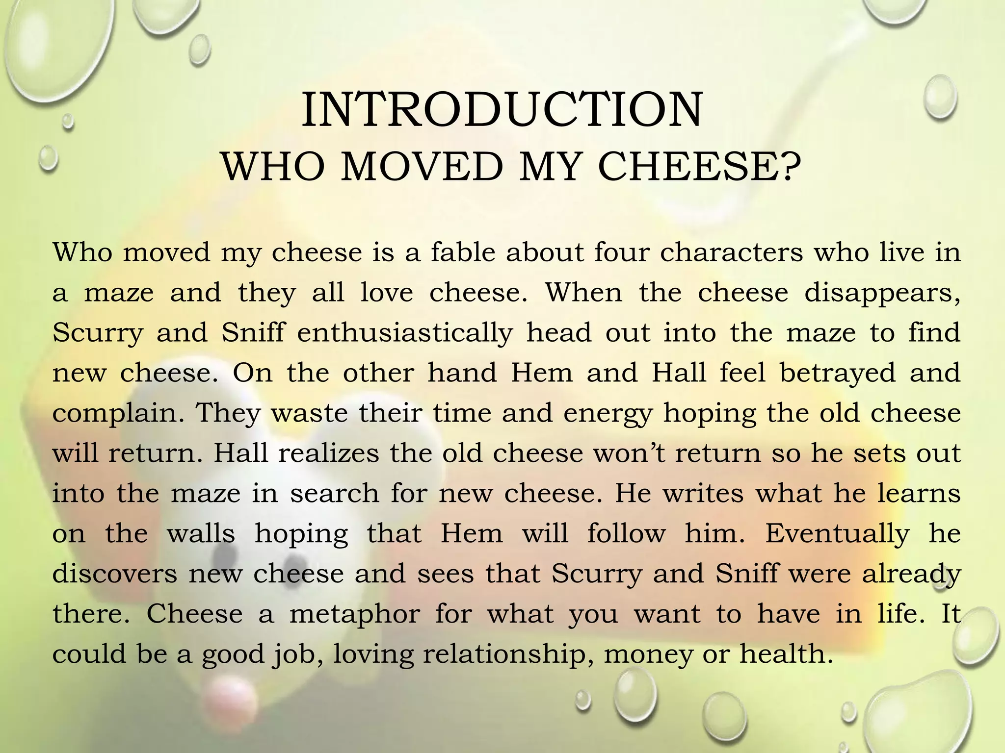 Who Moved My Cheese ppt | PPTX