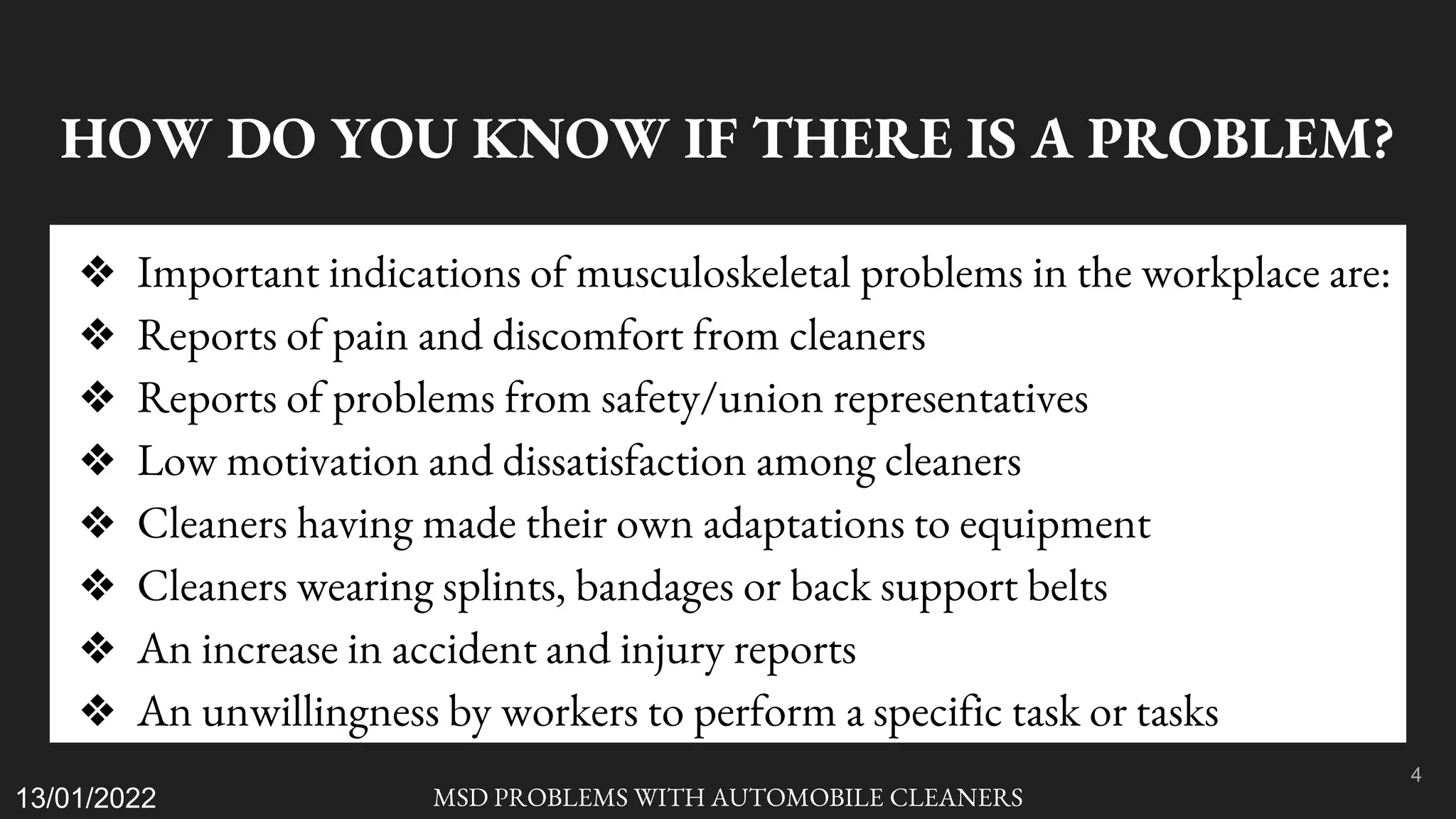 MSD problems with Automobile Cleaners.pptx