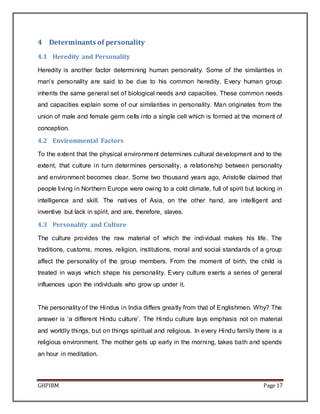 Personality development | DOCX