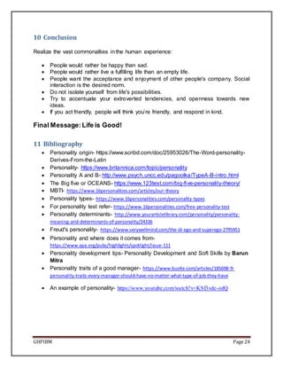 Personality development | DOCX