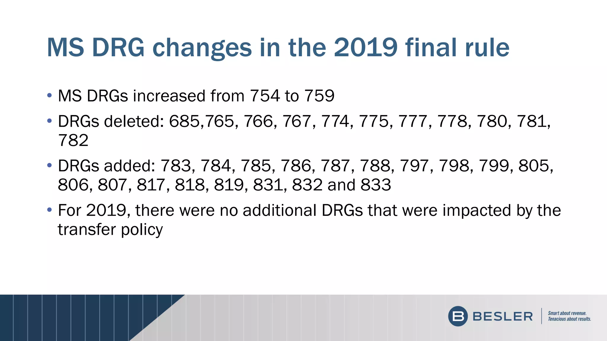 MS DRG Changes for 2020 | PDF