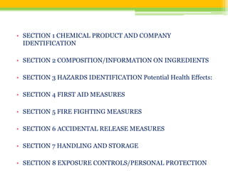 MATERIAL SAFETY DATA SHEET or SAFETY DATA SHEET | PPTX