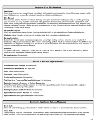 Msds | PDF | First Aid | Injuries