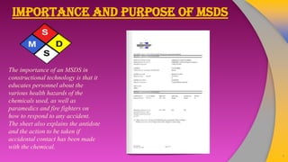 Msds | PPTX | Chemistry | Science