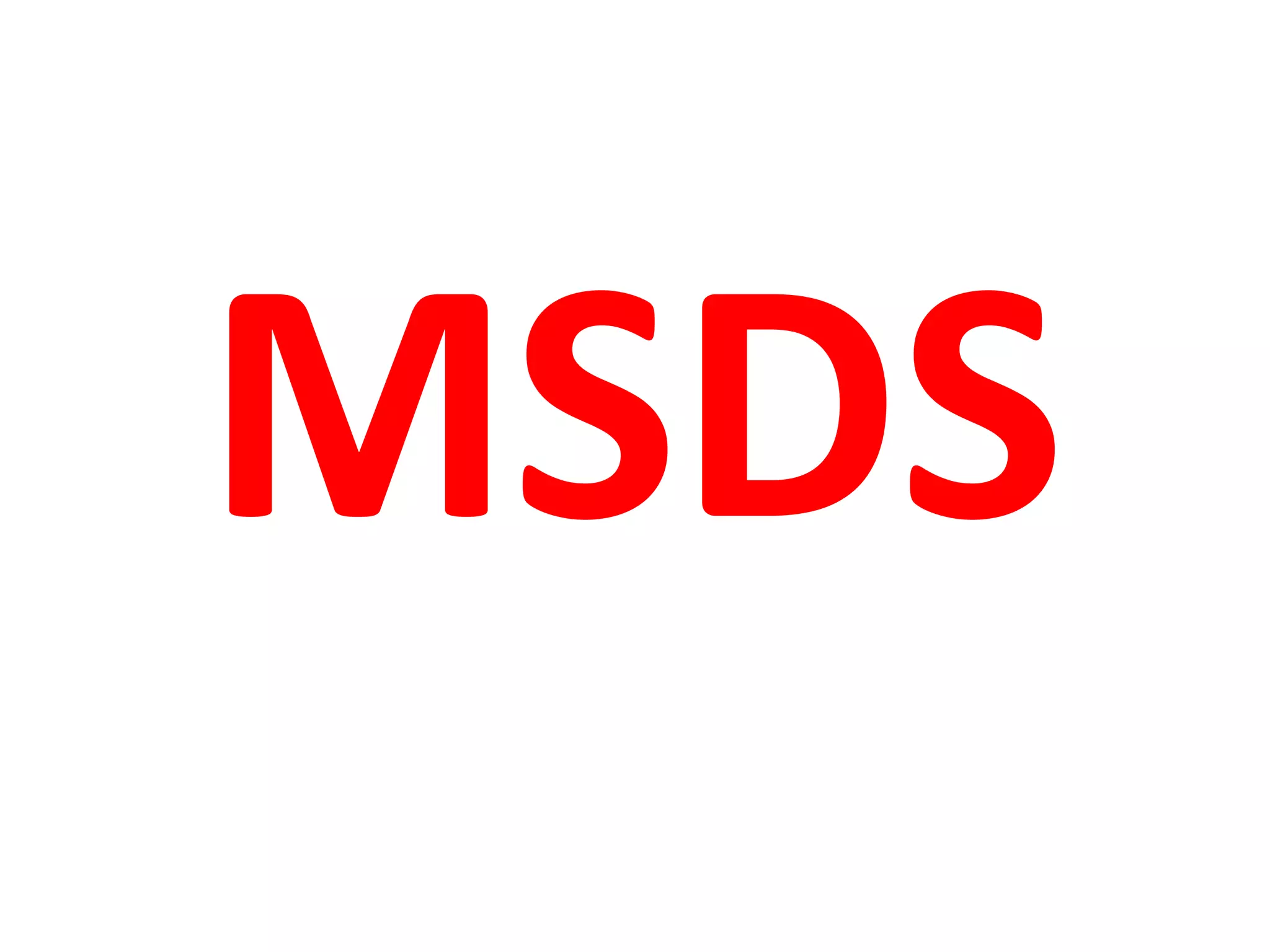 MSDS | Material Safety Data Sheet | Gaurav Singh Rajput | PDF