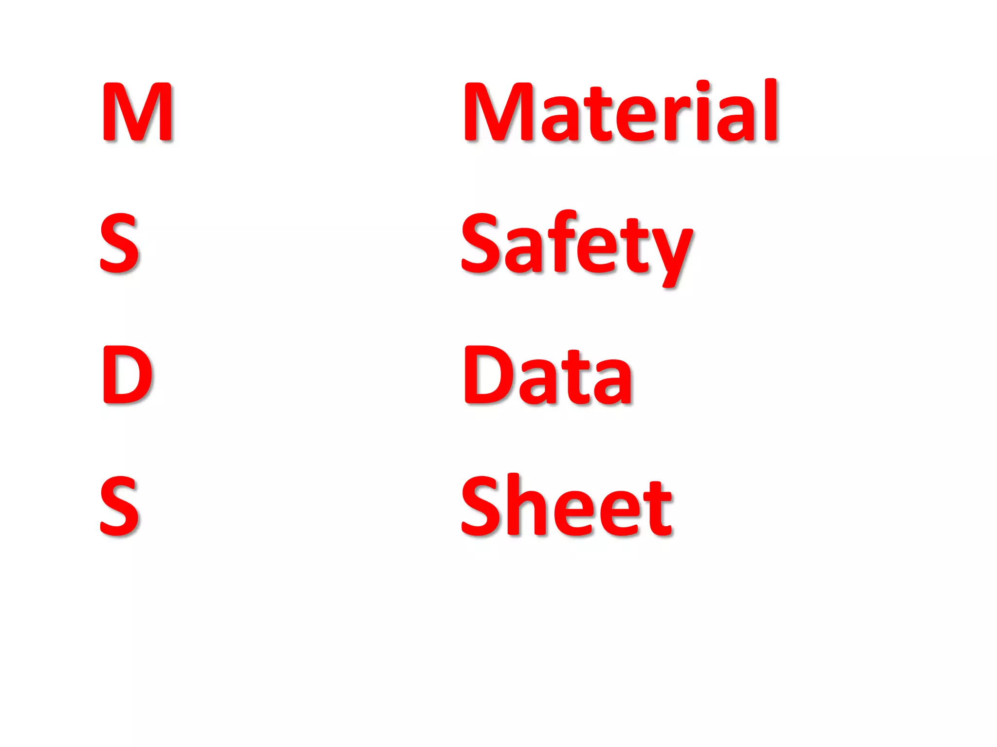 MSDS | Material Safety Data Sheet | Gaurav Singh Rajput | PDF