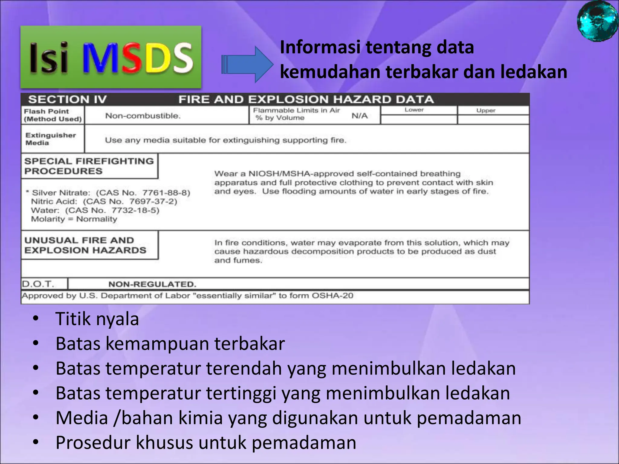 Pengenalan mengenai MSDS di lingkungan kerja | PPT