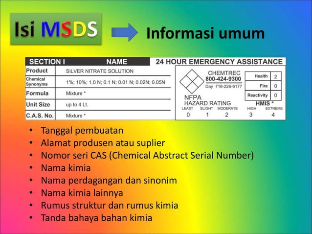 Pengenalan mengenai MSDS di lingkungan kerja | PPT