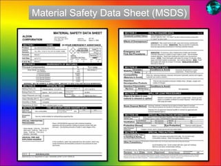 Pengenalan mengenai MSDS di lingkungan kerja | PPT