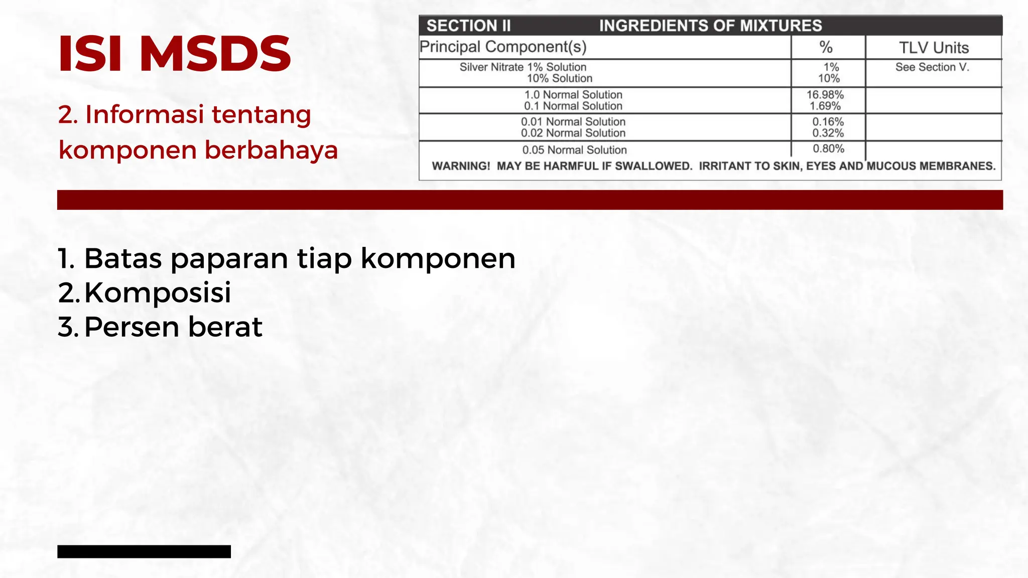material safety data sheet for manufacture dan LDKB | PPSX