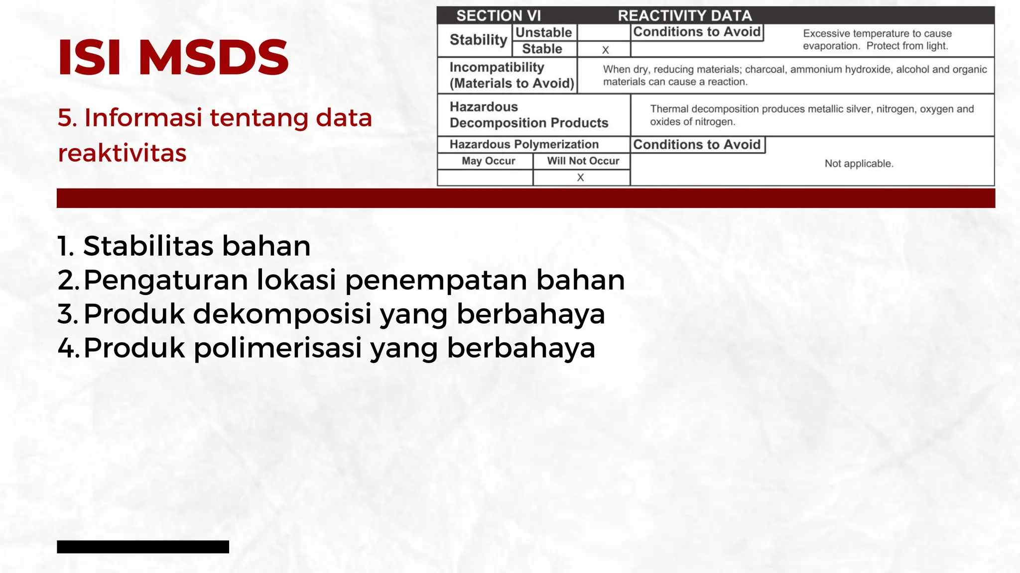 material safety data sheet for manufacture dan LDKB | PPSX