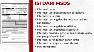 material safety data sheet for manufacture dan LDKB | PPSX