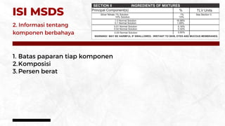 material safety data sheet for manufacture dan LDKB | PPSX