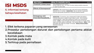 material safety data sheet for manufacture dan LDKB | PPSX