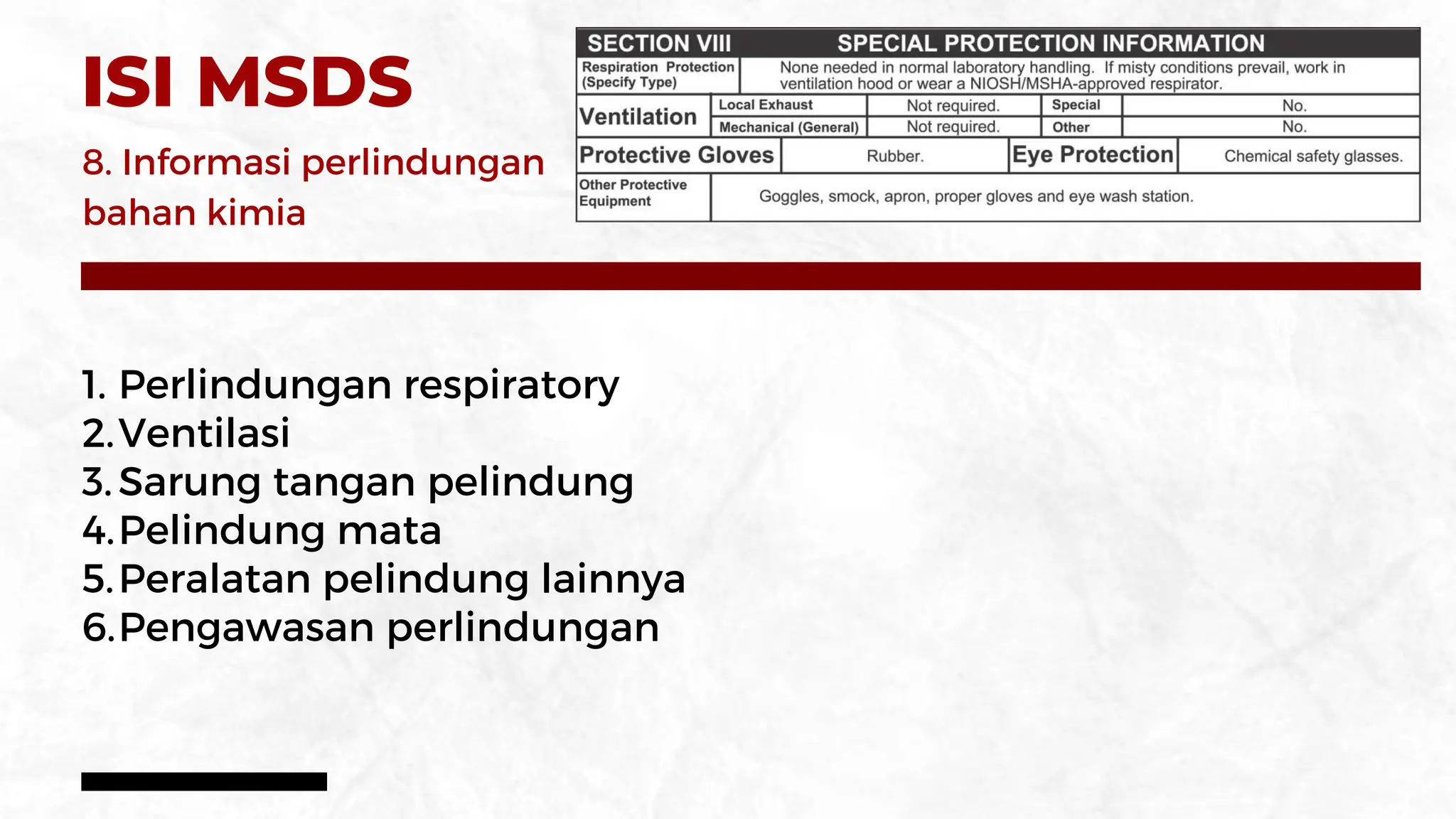 LEMBAR DATA KESELAMATAN KERJA DAN MSDS YANG DIBUTUHKAN | PPTX