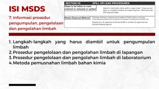 LEMBAR DATA KESELAMATAN KERJA DAN MSDS YANG DIBUTUHKAN | PPTX