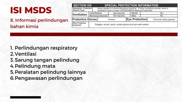 LEMBAR DATA KESELAMATAN KERJA DAN MSDS YANG DIBUTUHKAN | PPTX
