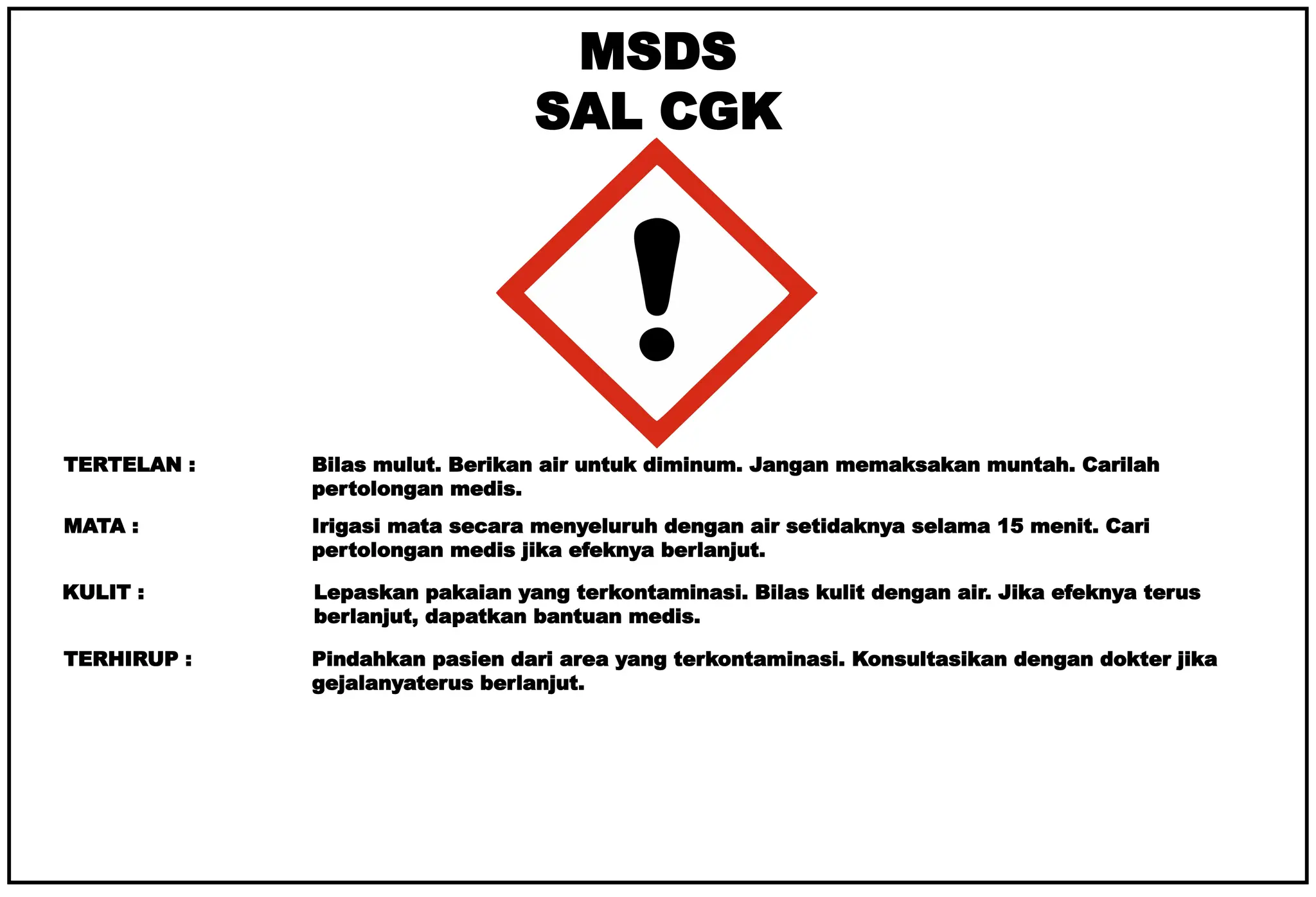 MSDS chemical water treatment plan pabrik kelapa sawit | PPT