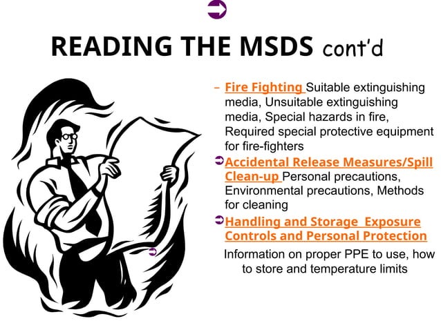 msds for chemical safety on workplace ppt | PPT