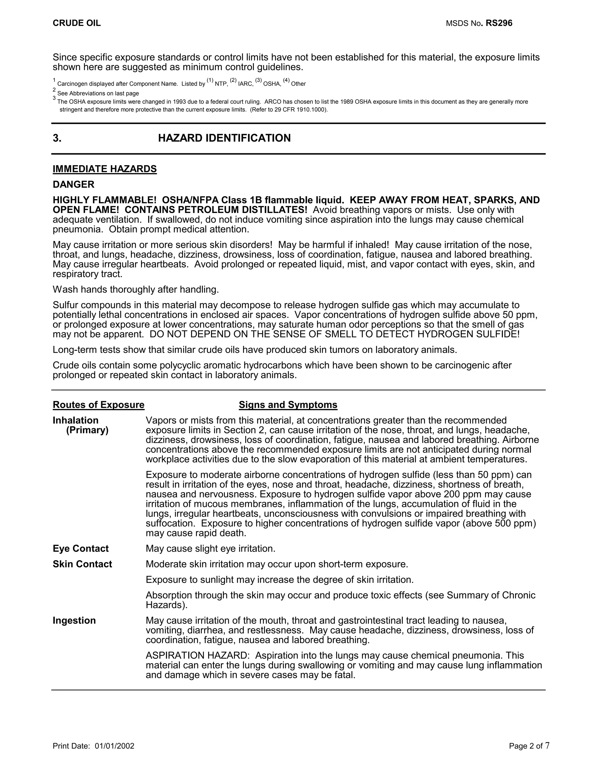 Msds crude-oil | PDF