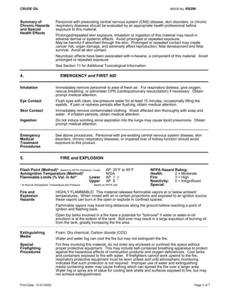 Msds crude-oil | PDF