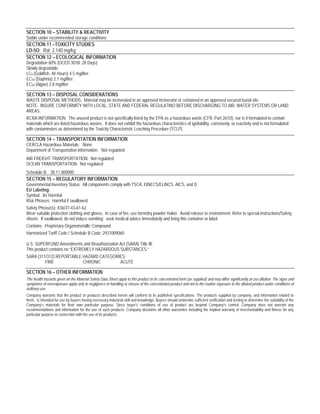 EnviroTabs Safety data | PDF