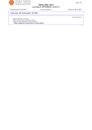 Msds kc desiccant granules ws-eng 147-24357 | PDF