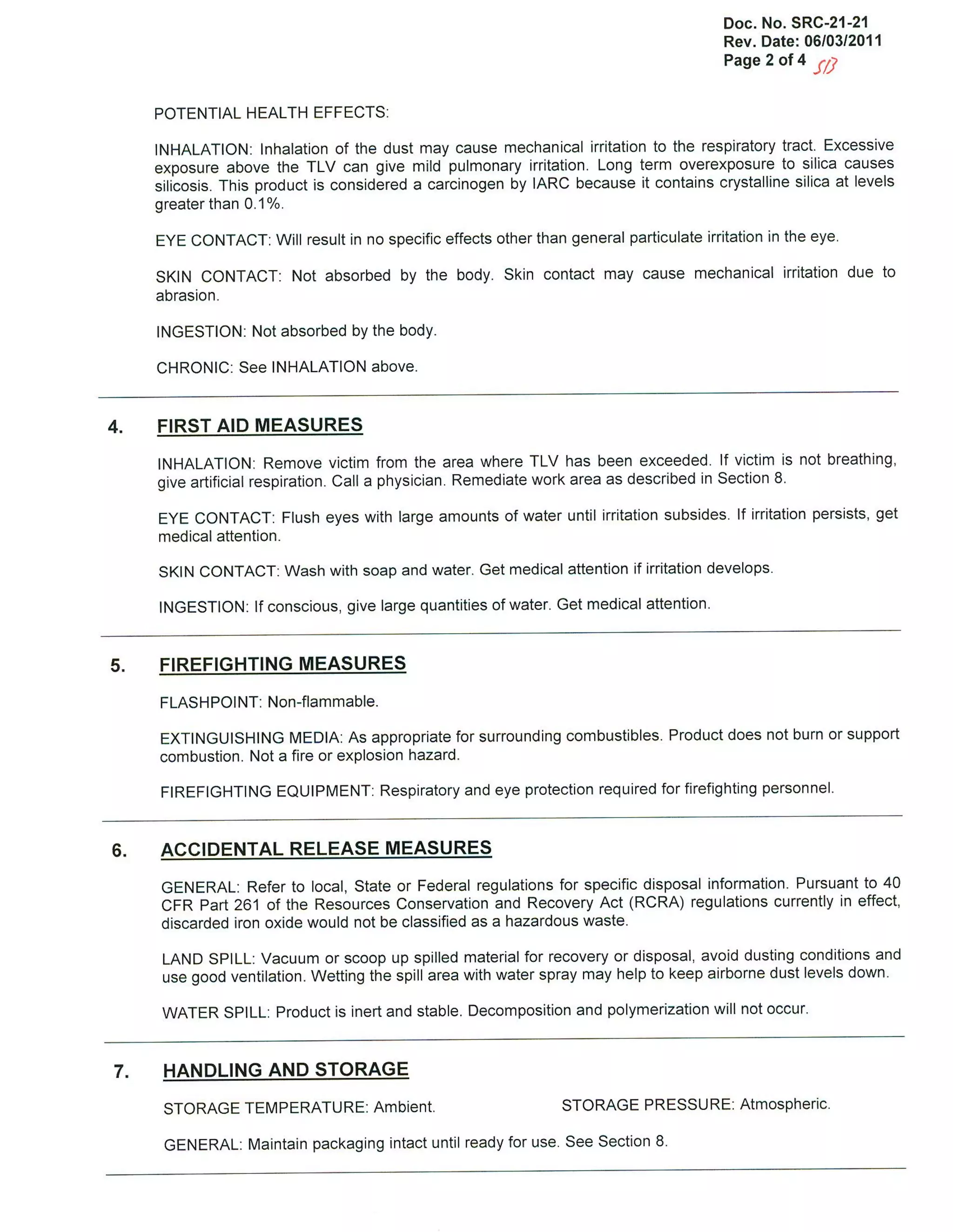 NROchre: MSDS - NIROX 400 & 500 | PDF