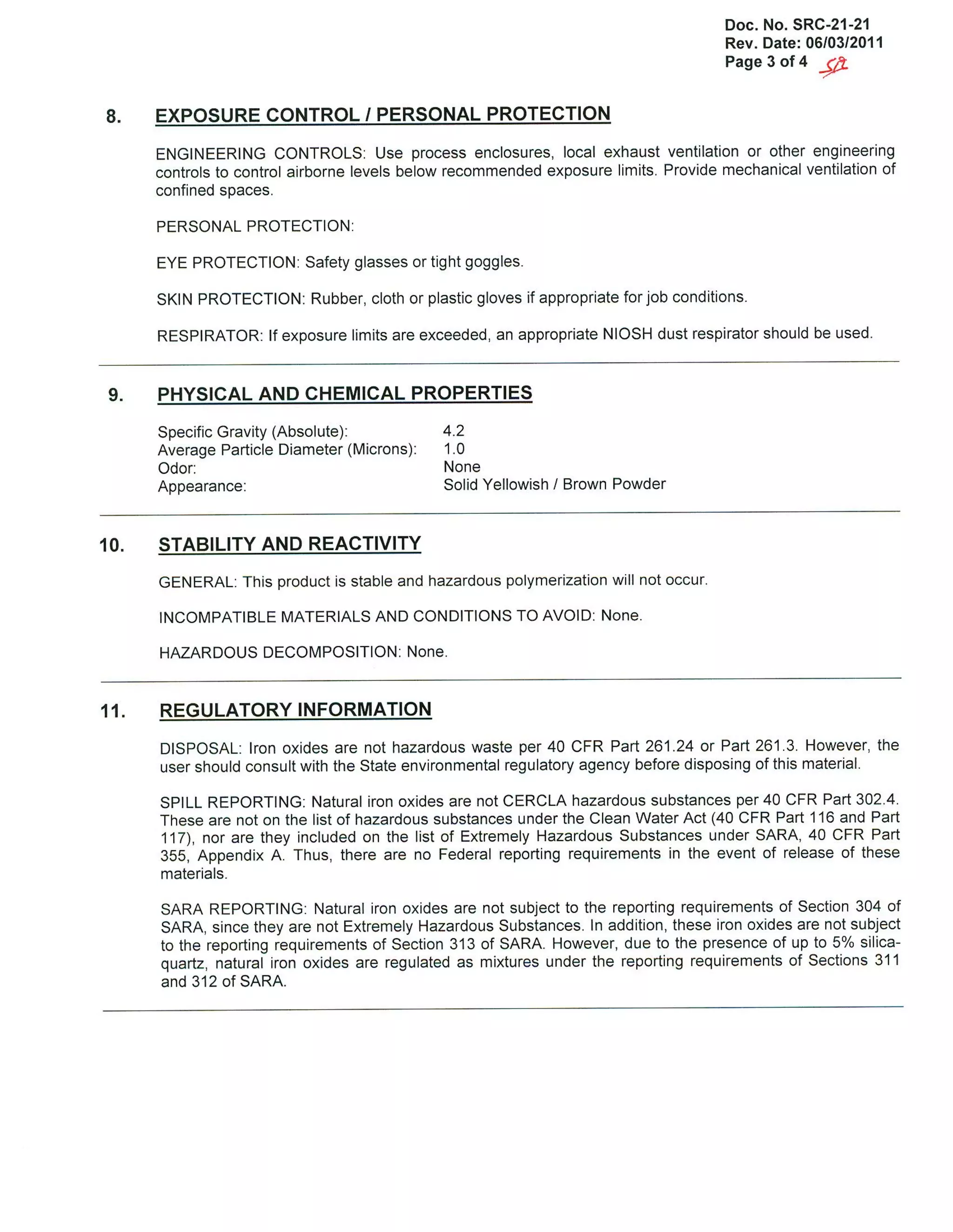 NROchre: MSDS - NIROX 400 & 500 | PDF