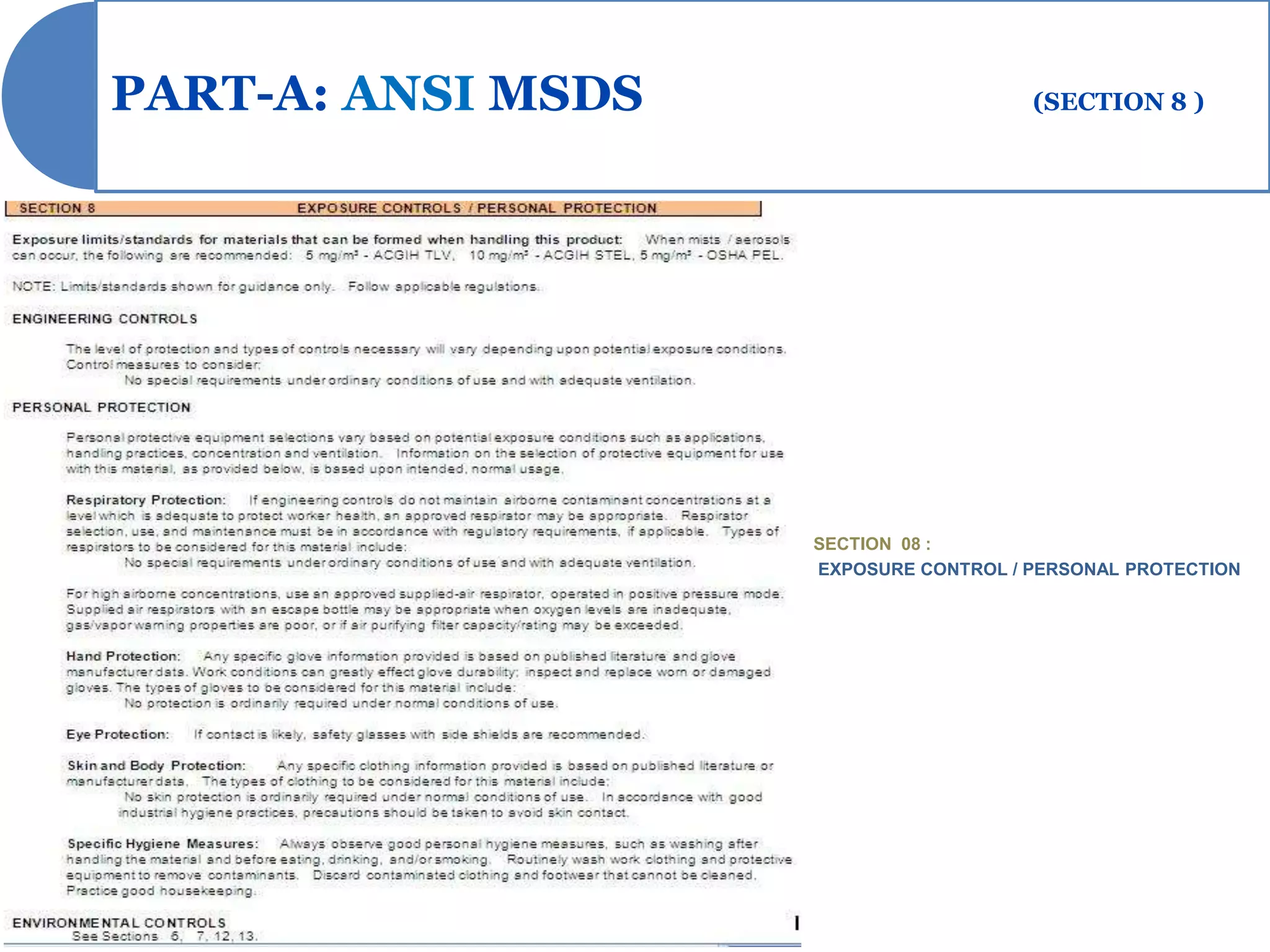 MSDS Presentation | PPSX