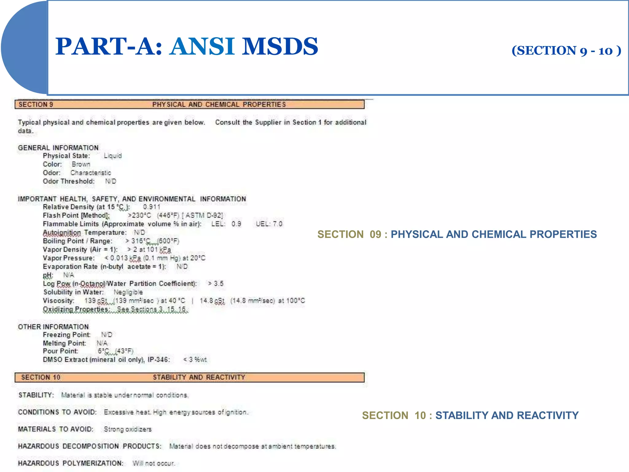 MSDS Presentation | PPSX