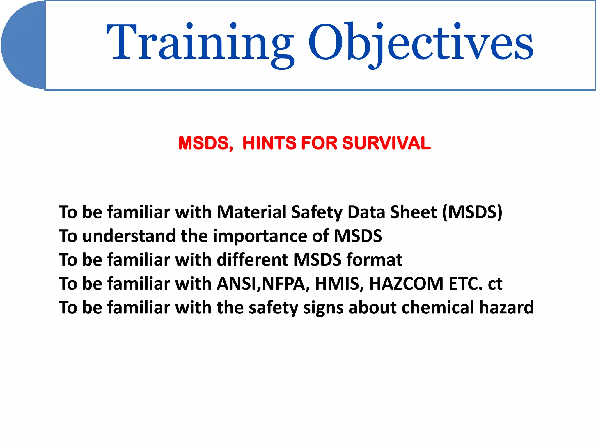 MSDS Presentation | PPSX