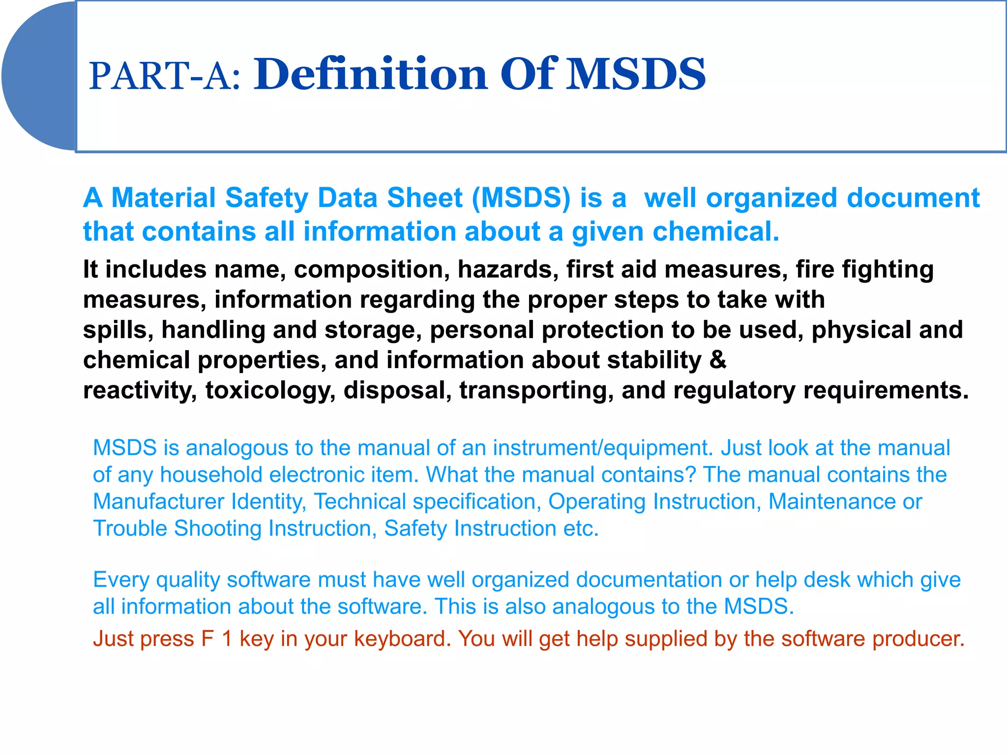 MSDS Presentation | PPSX
