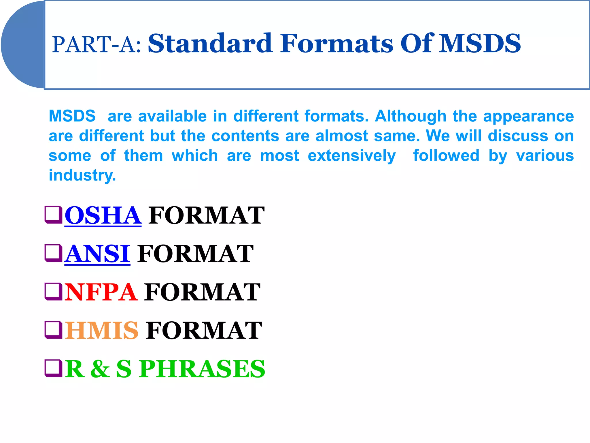 MSDS Presentation | PPSX