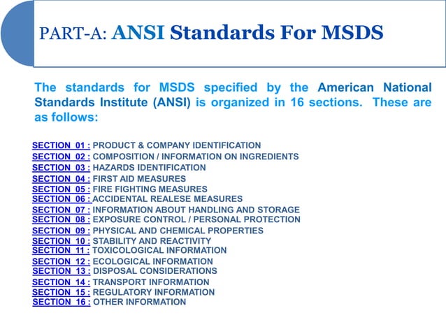 MSDS Presentation | PPSX | Chemistry | Science