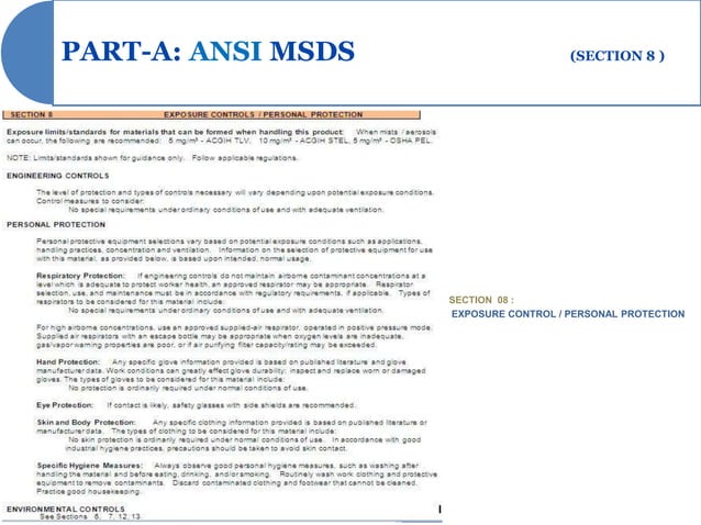 MSDS Presentation | PPSX | Chemistry | Science