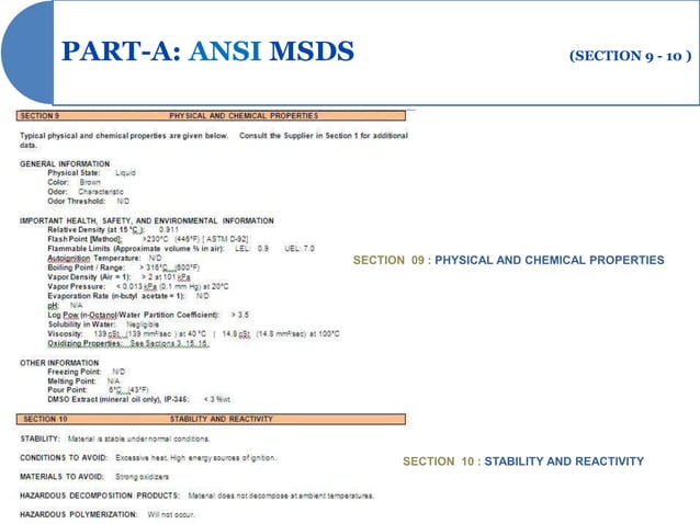 MSDS Presentation | PPSX | Chemistry | Science