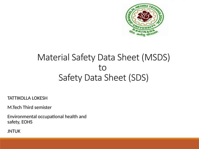 MSDS-SDS PPT.ppt industrial hygiene pptt | PPT