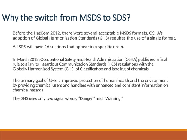 MSDS-SDS PPT.ppt industrial hygiene pptt | PPT