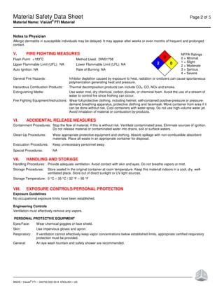 MSDS for the VisiJet FTI | PDF