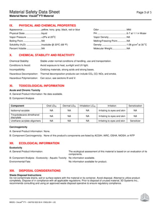 MSDS for the VisiJet FTI | PDF