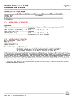 MSDS for the VisiJet FTI | PDF