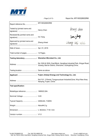 MSDS 18650 Lithium Ion Cell Battery Product Safety Document | PDF