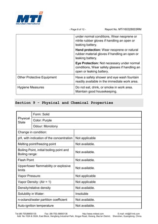 MSDS 18650 Lithium Ion Cell Battery Product Safety Document | PDF