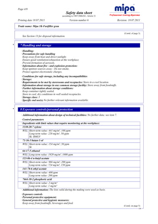 Msds 1 k fastfiller | PDF