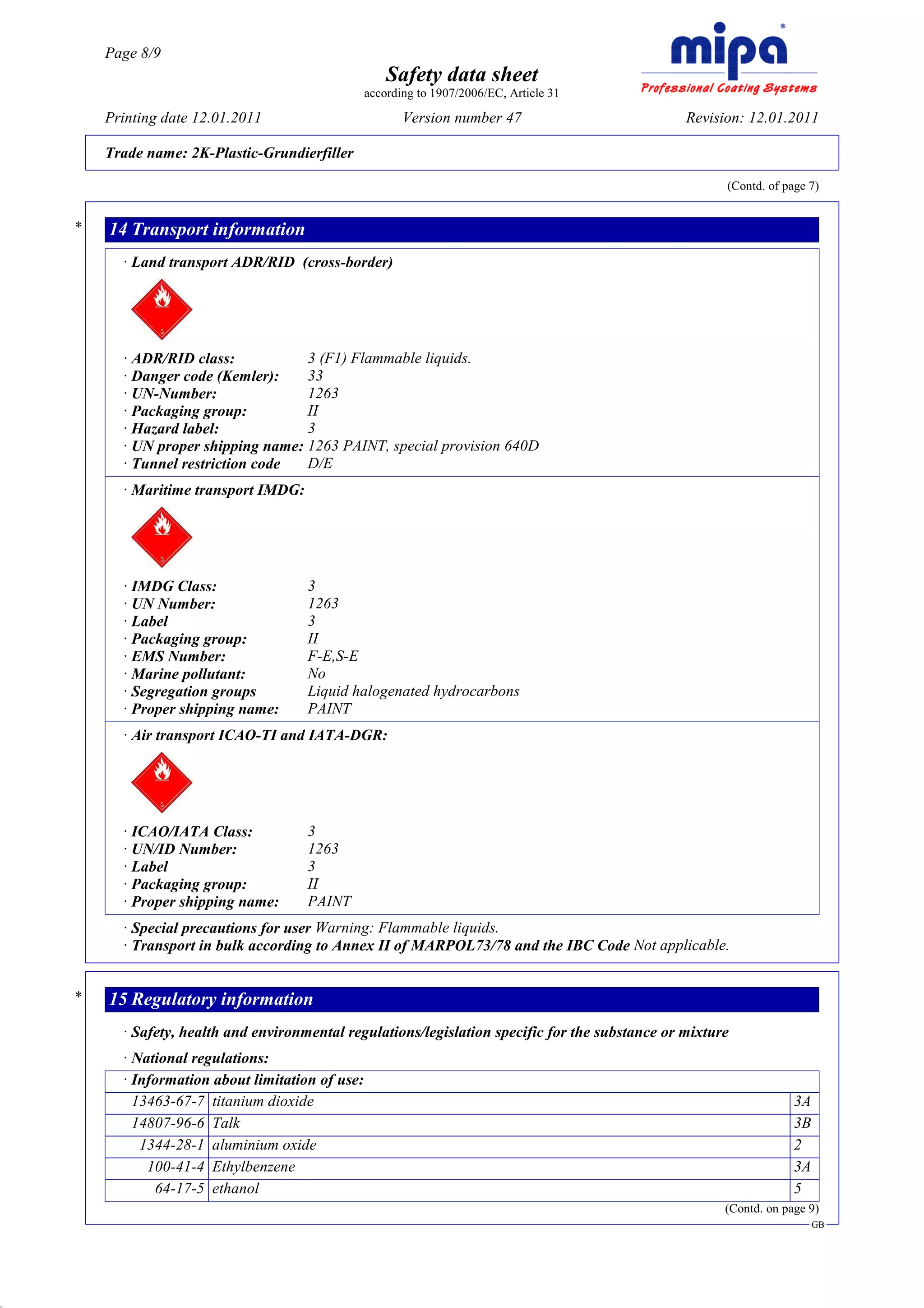 Msds 2 k plastic-grundierfiller-gb | PDF
